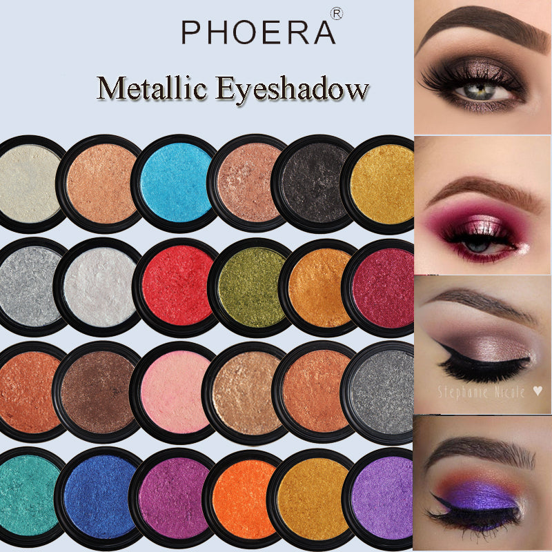 PHOERA® Eyeshadow Shimmer Metallic Pigment Eye Shadow – PHOERA ...